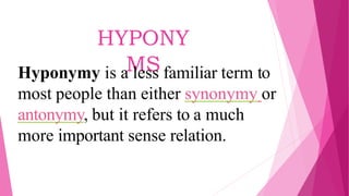 Hyponym | PPTX
