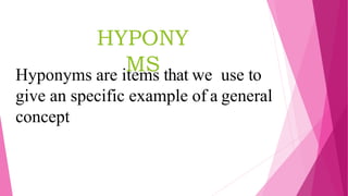 Hyponym | PPTX