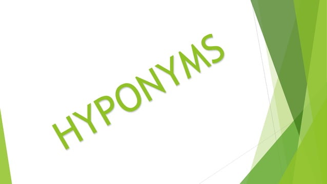 presentation about hyponyms | PPTX | Pets