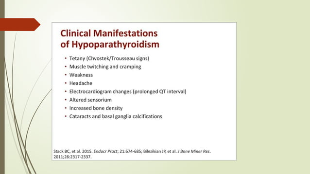 Hypoparathyroidism ( Endocrinology ) ... | PPTX