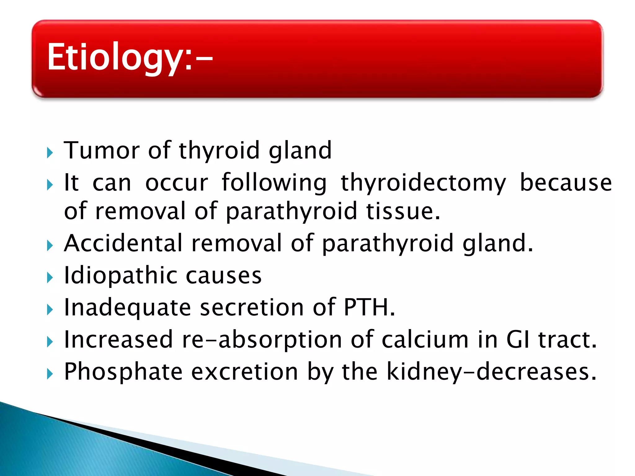 Hypoparathyroidism | PPTX