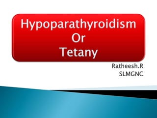 Hypoparathyroidism | PPTX