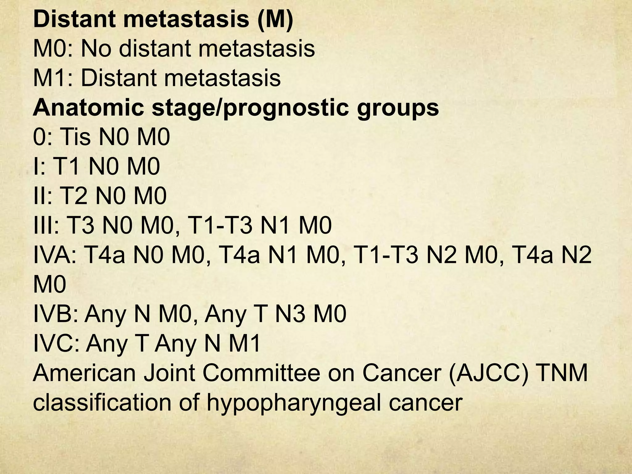 Hypopharyngeal cancer | PPTX