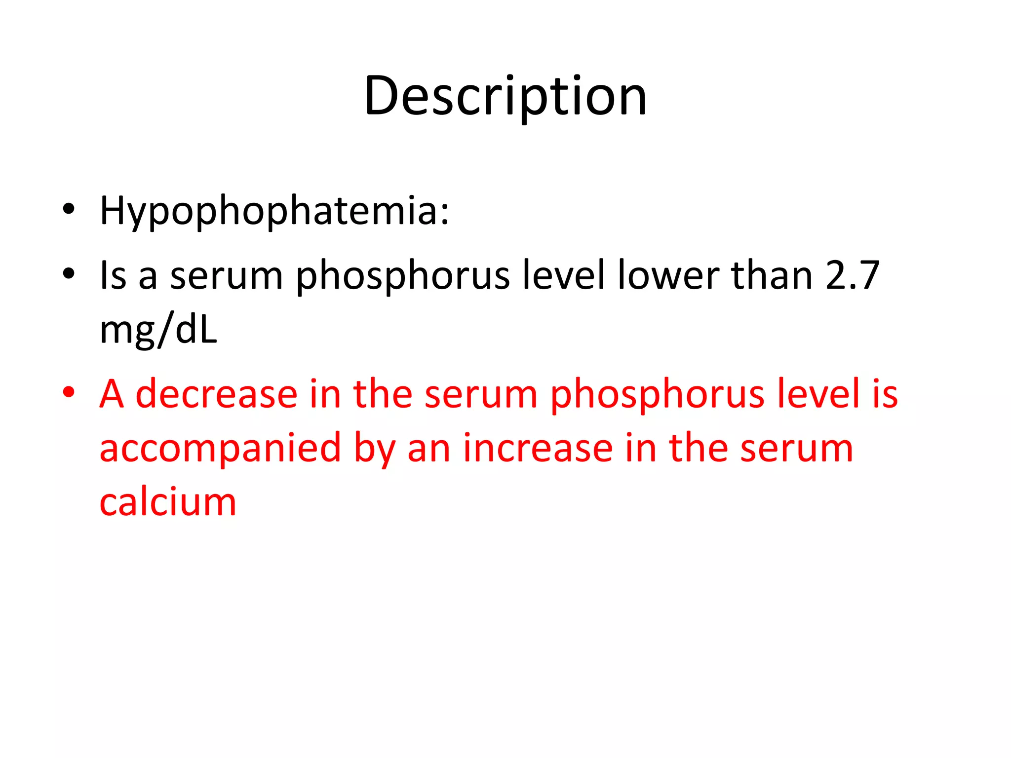 Hypophosphatemia | PPTX