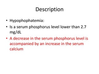 Hypophosphatemia | PPTX