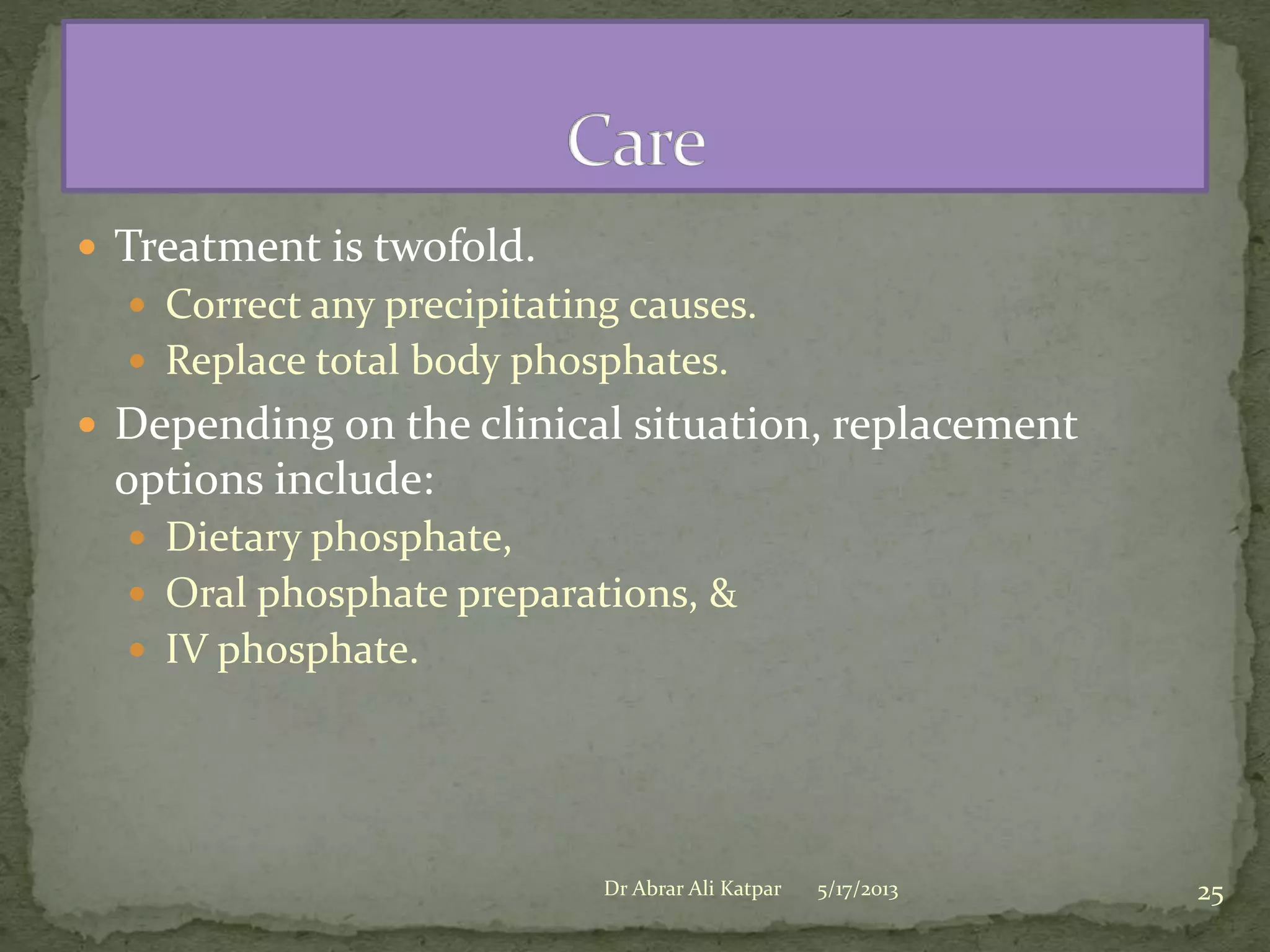Hypophosphatemia | PPTX
