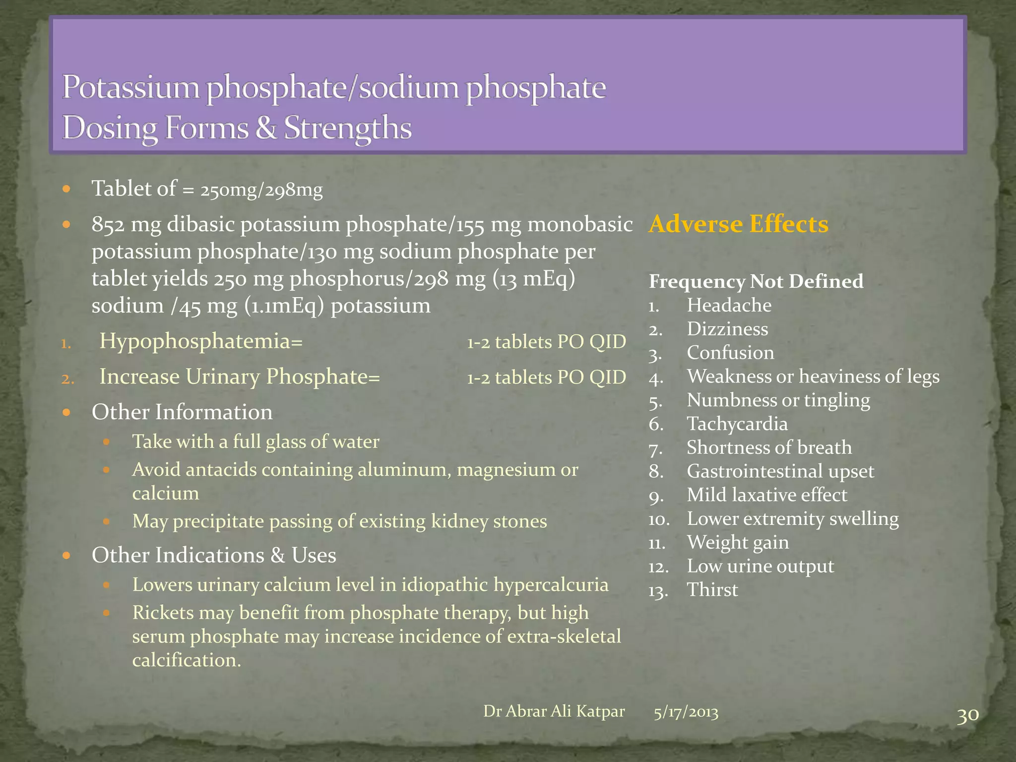 Hypophosphatemia | PPTX
