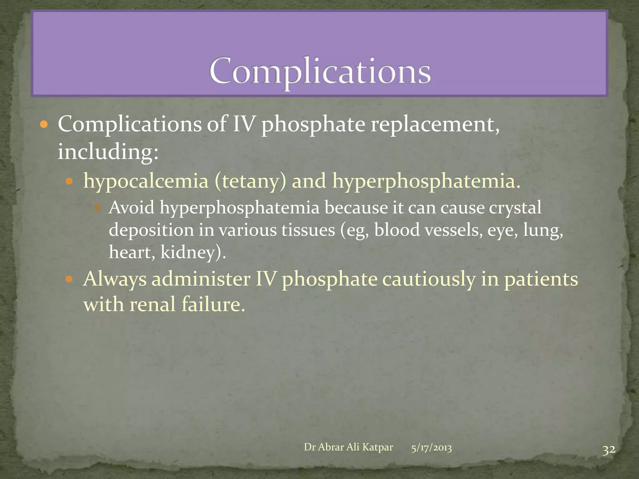 Hypophosphatemia | PPTX