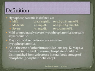 Hypophosphatemia | PPTX