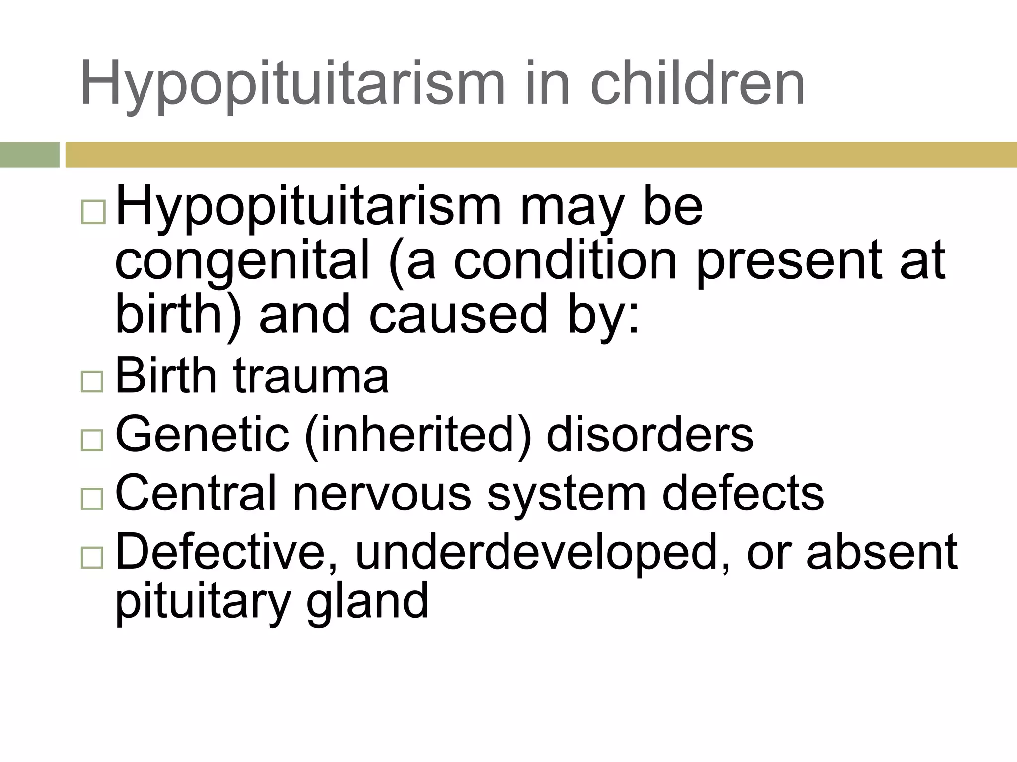 Hypopituitarism | PPTX