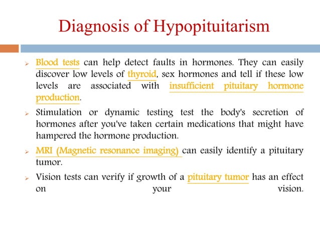 Hypopituitarism: An uncommon health condition. | PPTX | Hormonal ...