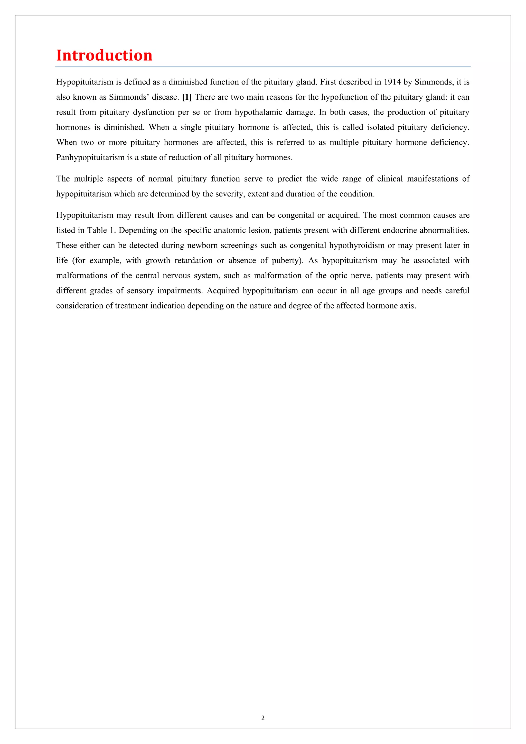 Hypopituitarism 2018 | PDF