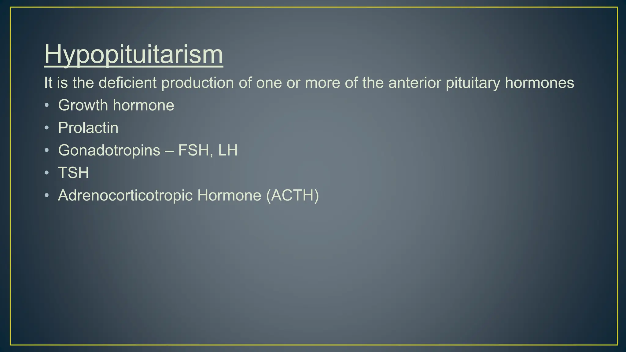 Hypopituitarism and approach to the conditions | PPTX | Thyroid ...