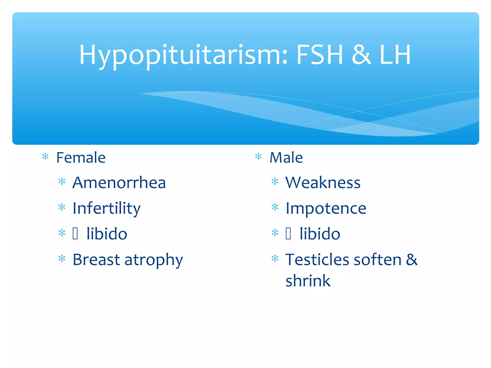 Hypopituitarism & hyperpituitarism Chemical Pathology | PPT