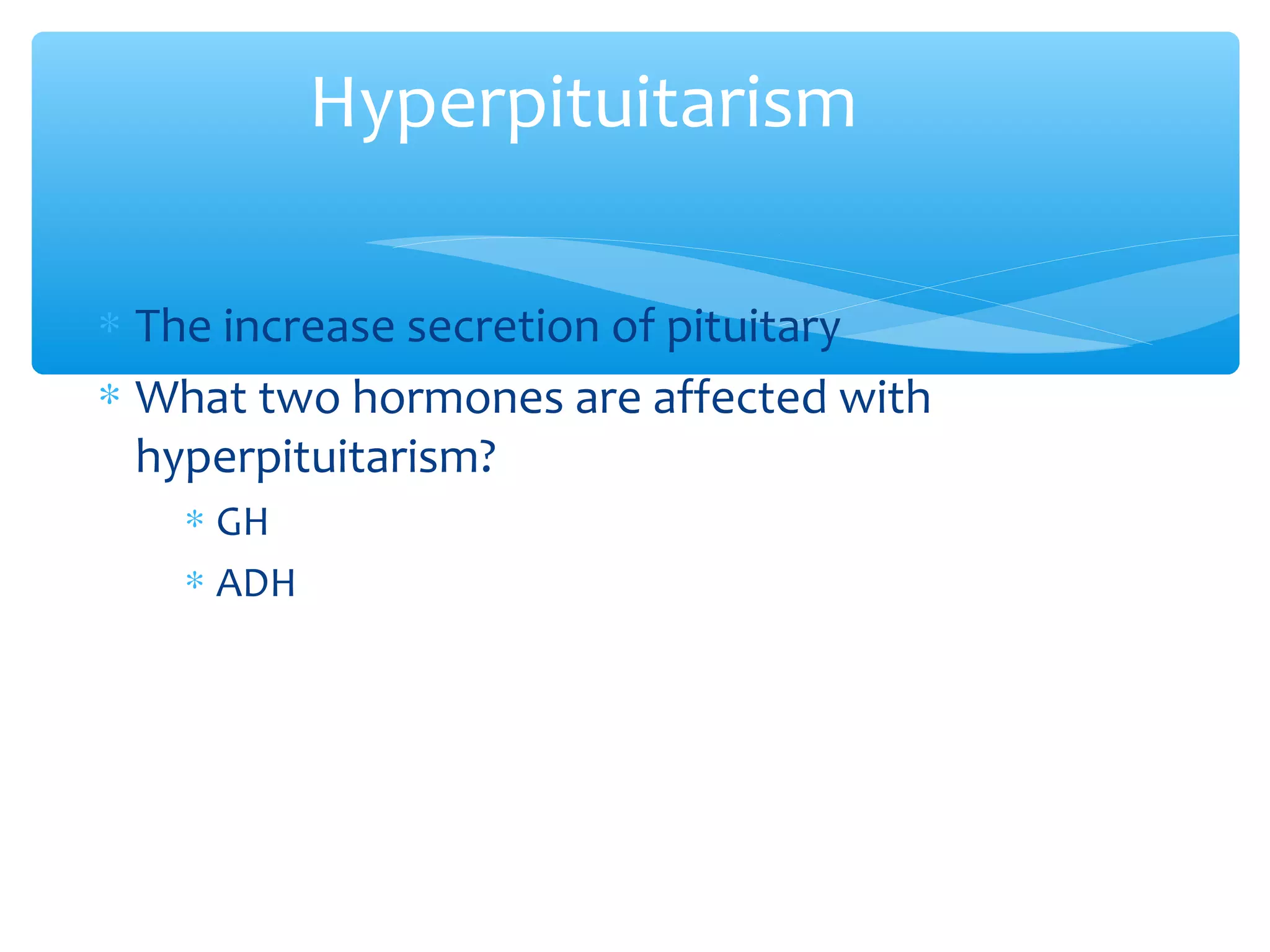 Hypopituitarism & hyperpituitarism Chemical Pathology | PPT