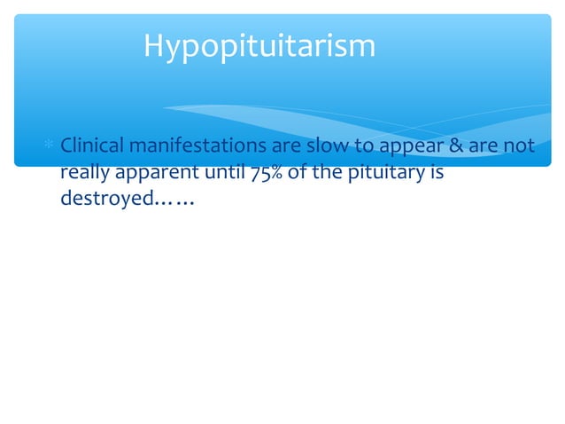 Hypopituitarism & hyperpituitarism Chemical Pathology | PPT | Hormonal ...