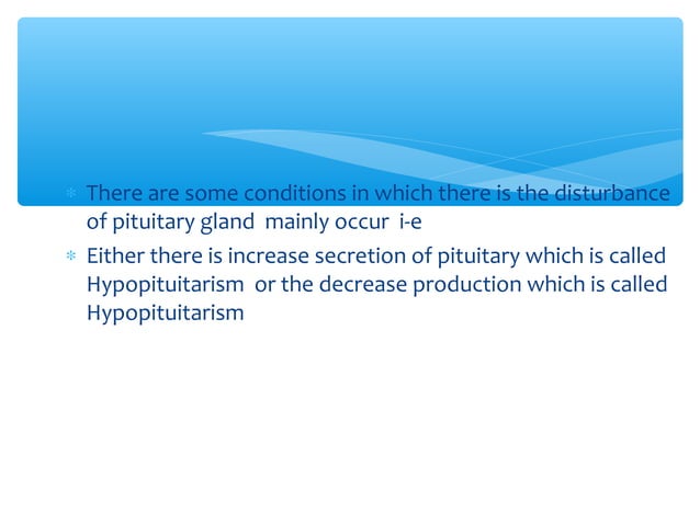 Hypopituitarism & hyperpituitarism Chemical Pathology | PPT | Hormonal ...