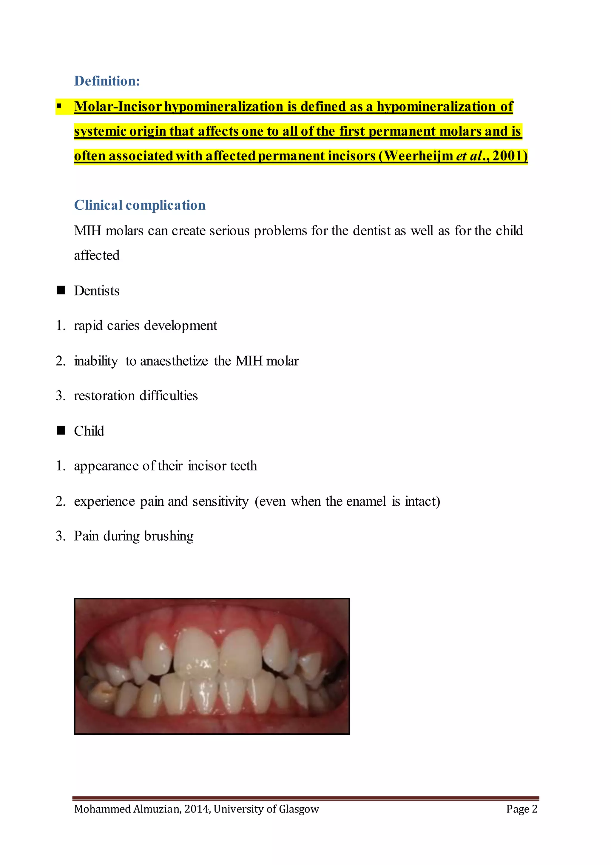 Hypoplasia and molar incisor hypomineralization / for orthodontists by ...