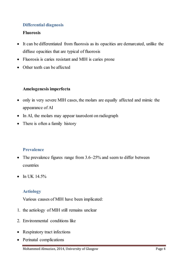Hypoplasia and molar incisor hypomineralization / for orthodontists by ...