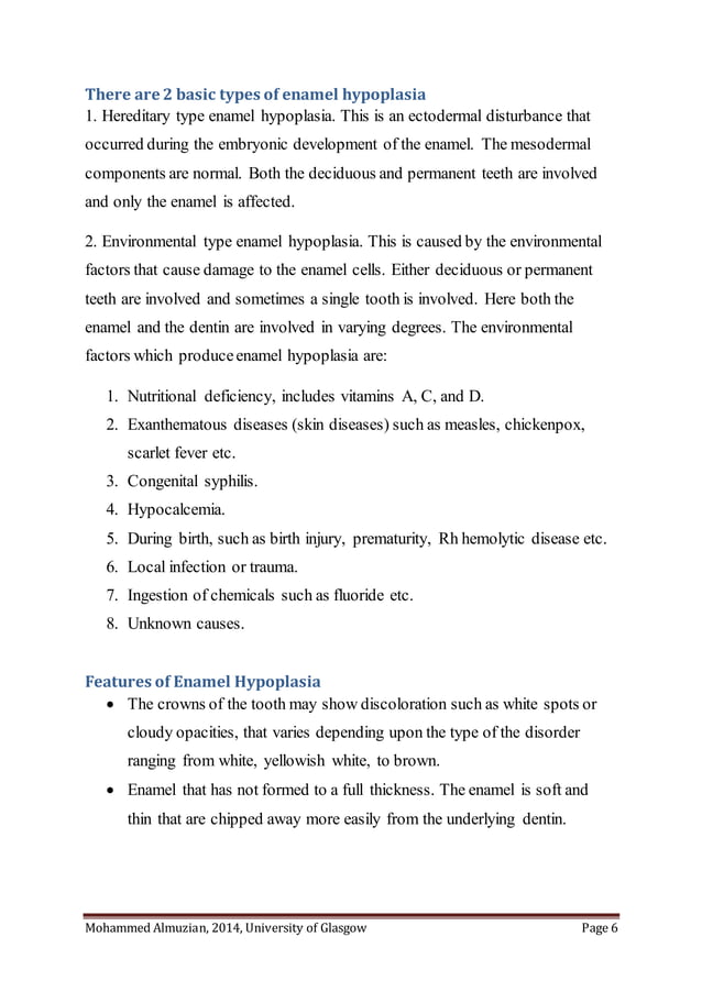 Hypoplasia and molar incisor hypomineralization / for orthodontists by ...