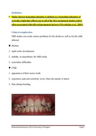 Enamel Hypocalcification Vs Enamel Hypoplasia