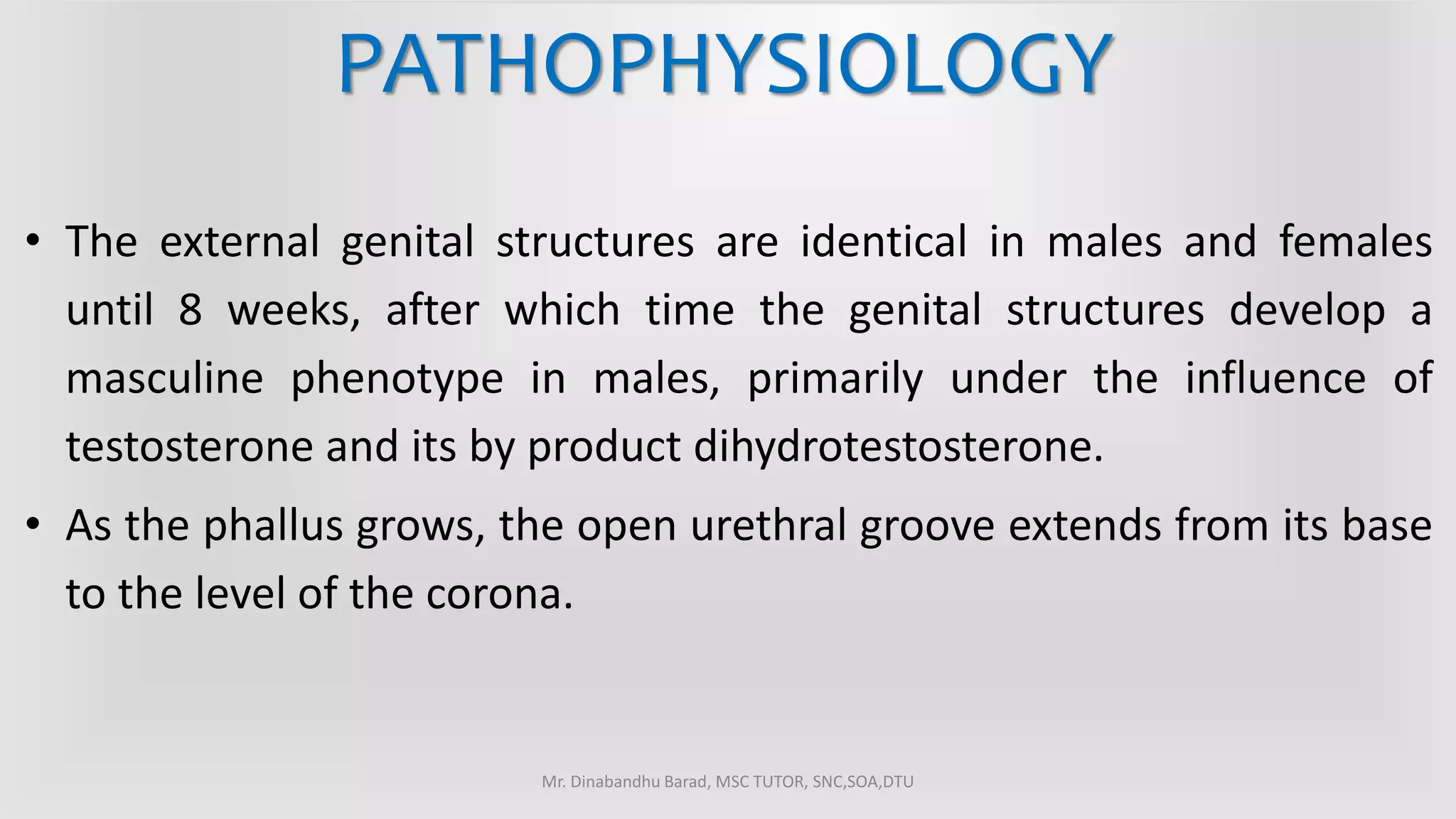 HYPOSPADIAS (CONGENITAL ANOMALY OF GENITOURINARY SYSTEM) | PPTX