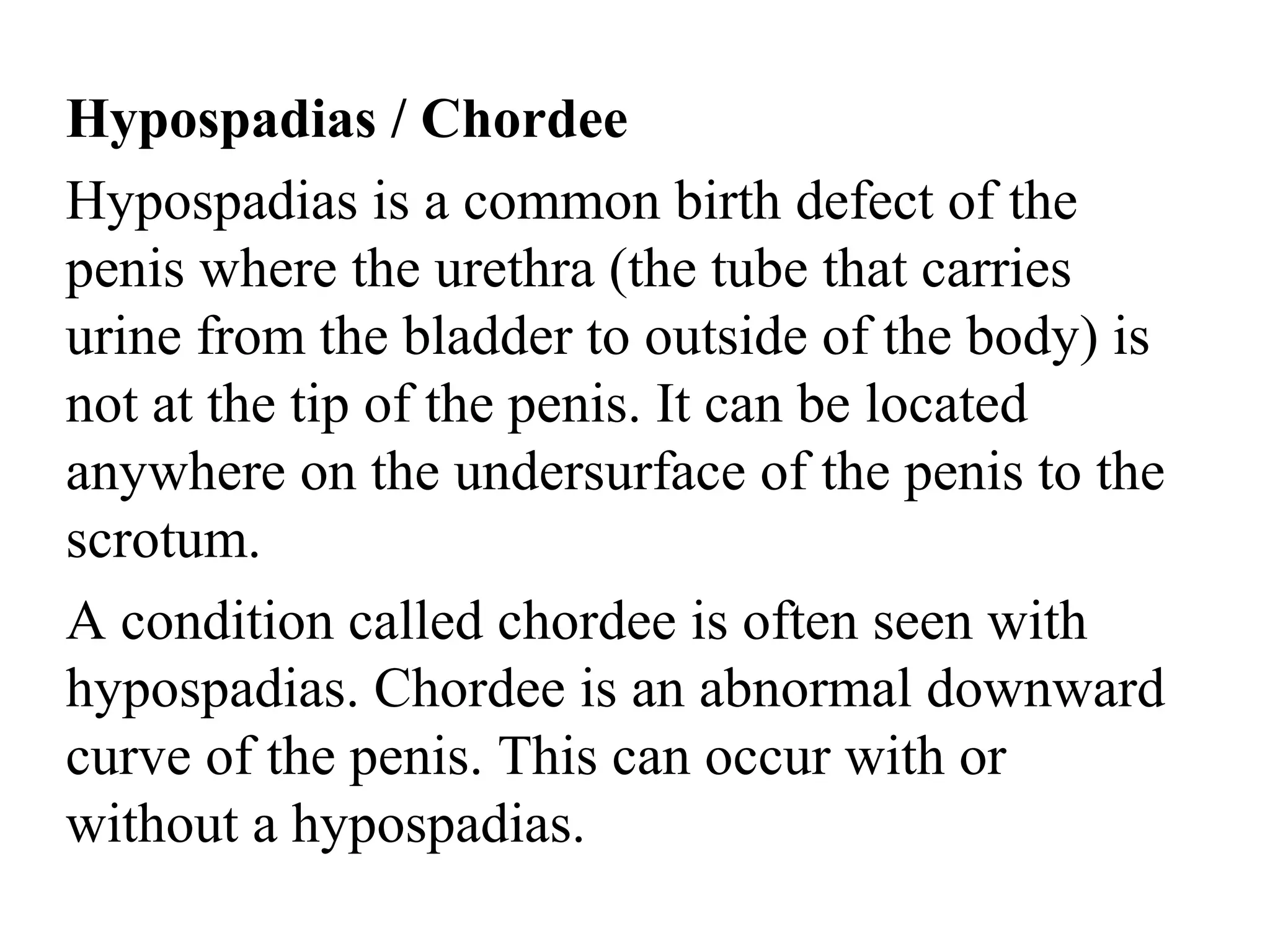 Hypospadiasis,descended testis | PPT