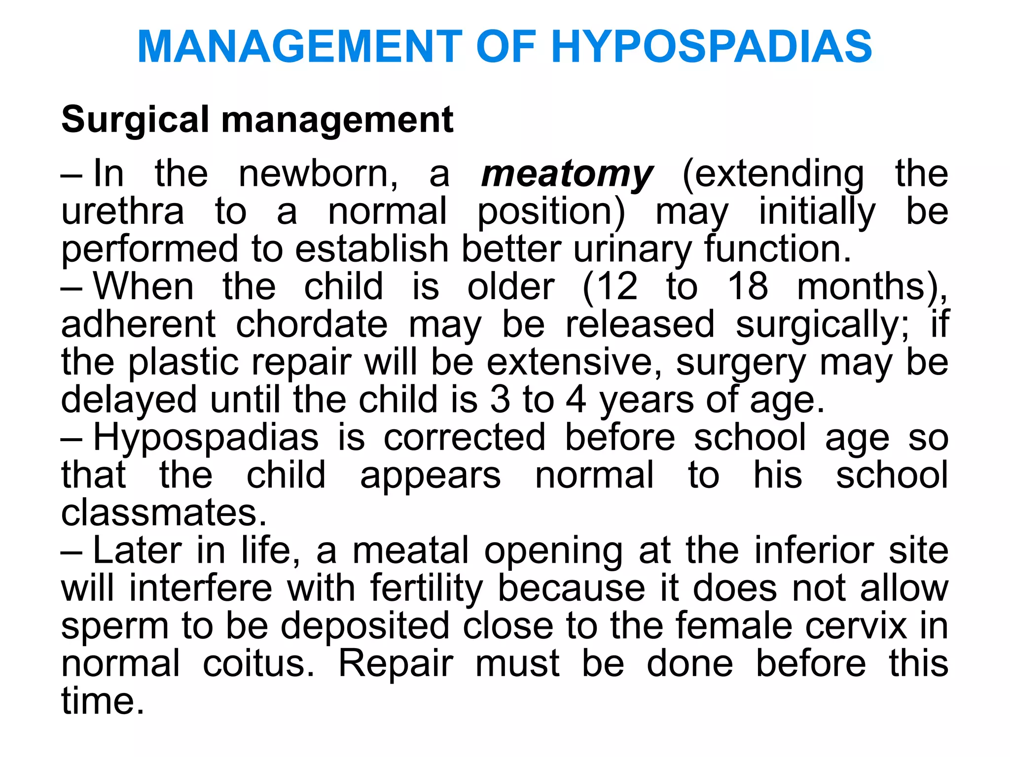 Nursing Management of Patient with Hypospadiasis & epispadias | PPT