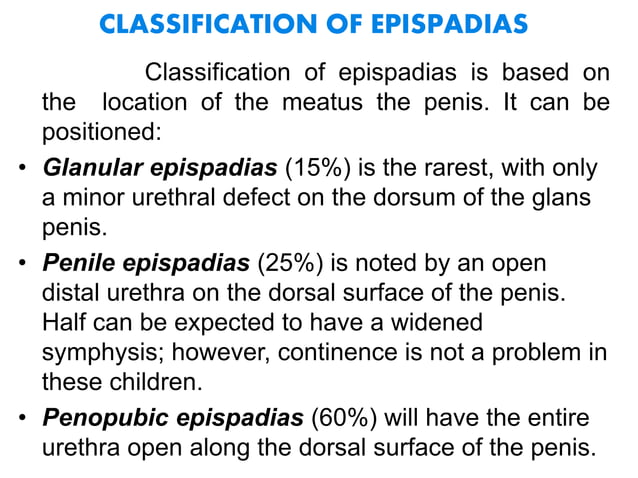 Nursing Management of Patient with Hypospadiasis & epispadias | PPT
