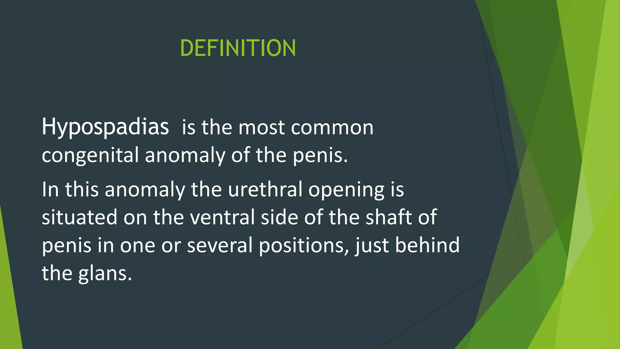Hypospadias ppt | PPTX
