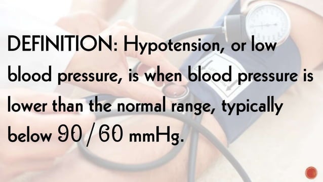 Hypotension and role of physiotherapy in it | PPTX
