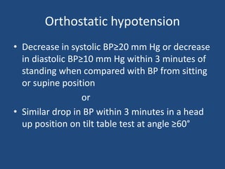 Orthostatic Hypotension | PPTX