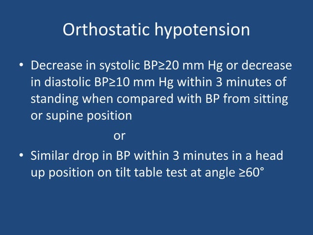 Orthostatic Hypotension | PPTX | Brain and Nervous System Disorders ...