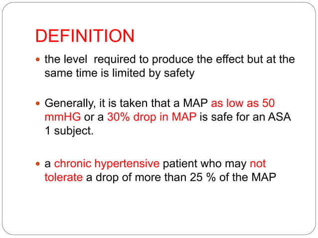 Hypotensive anesthesia | PPTX