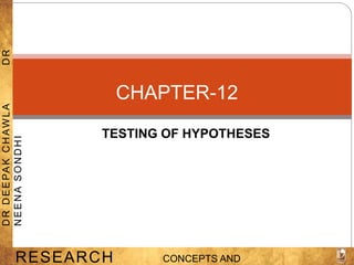 Hypothesis Testing Research Methodology ppt | PPTX