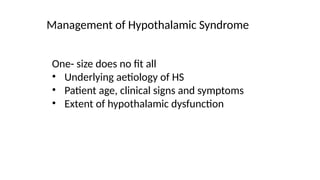 Hypothalamic Syndrome in Neurosurgical Practice | PPTX