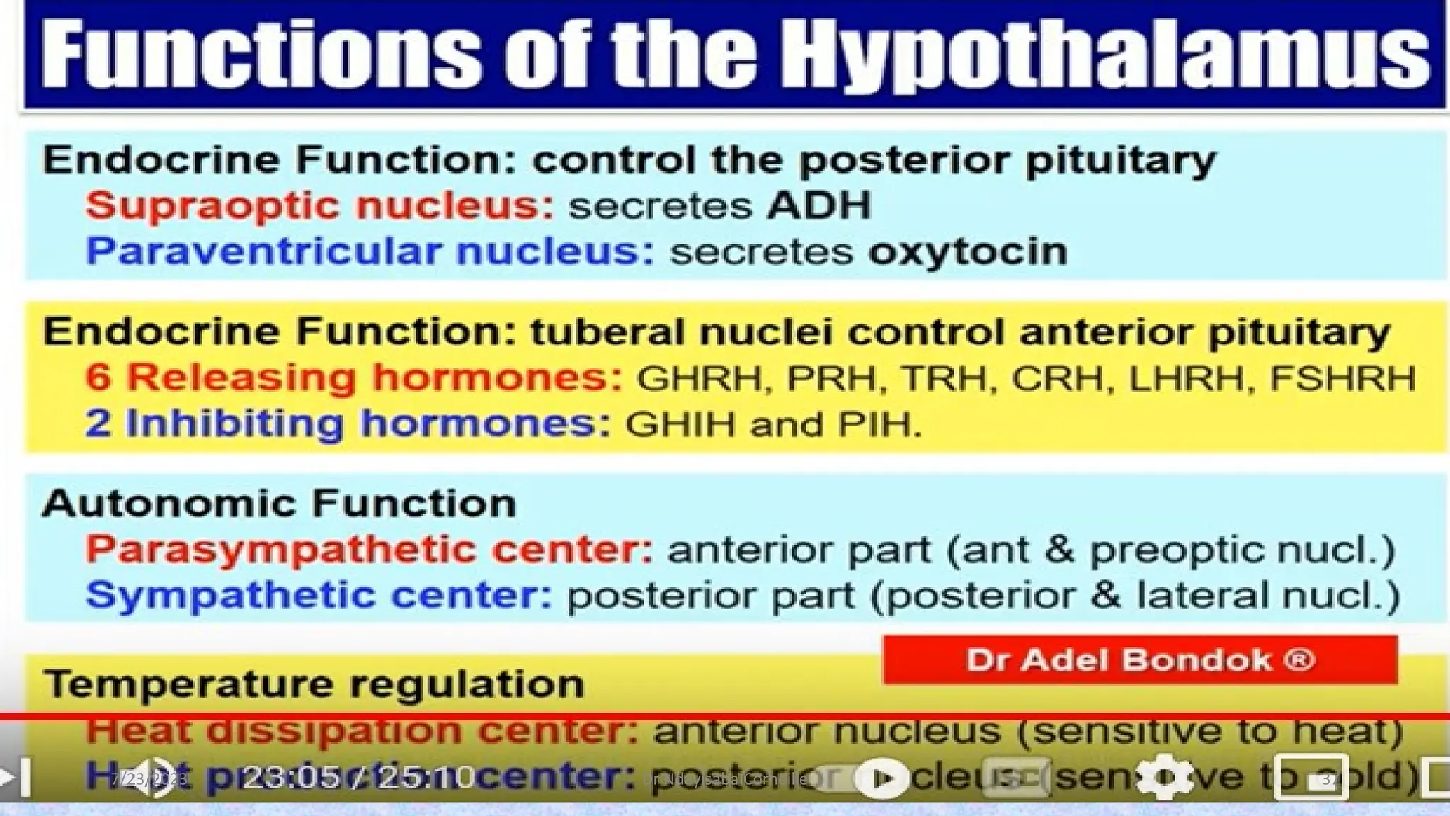 ANATOMY and PHYSIOLOGY _OF _HYPOTHALAMUS | PDF