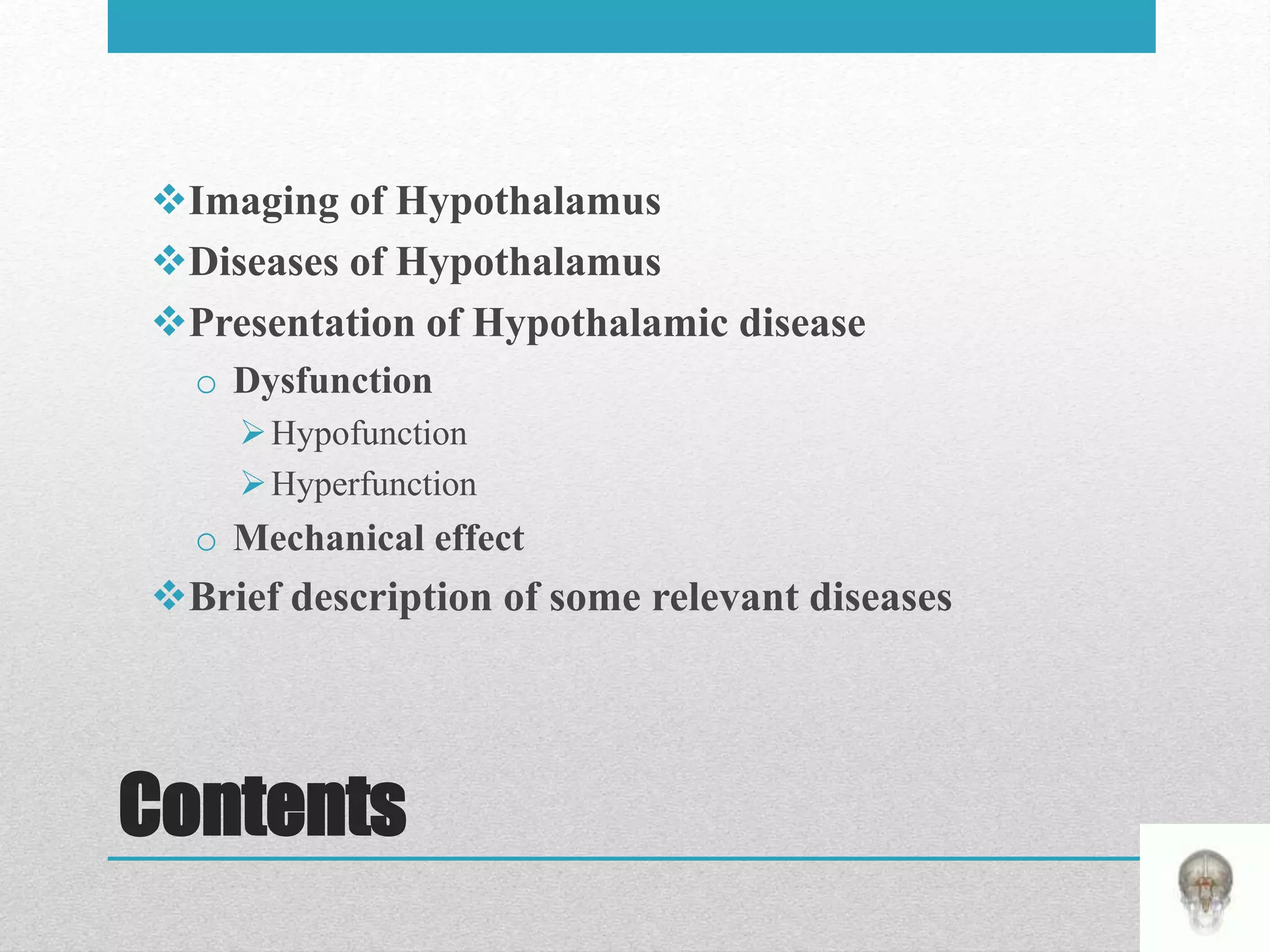 Disorder of Hypothalamus | PPTX