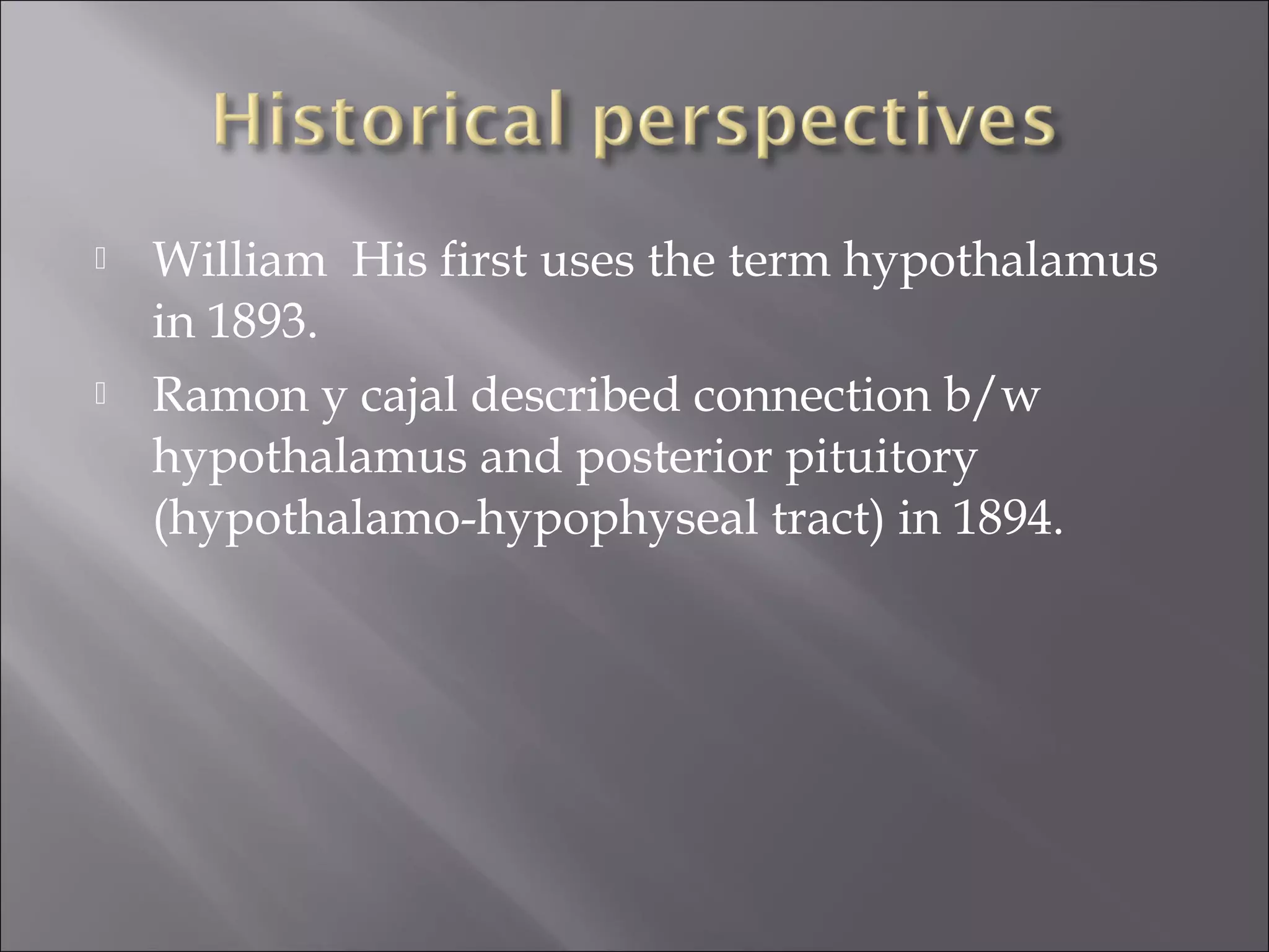 Hypothalamic regulation of visceral and brain functions | PPT