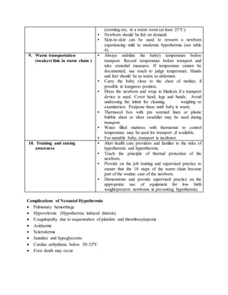 Neonatal Hypothermia | DOCX
