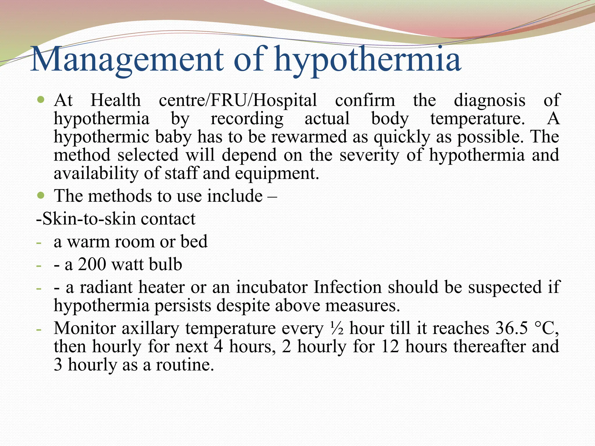 hypothermia for bsc nursing students..... | PPTX