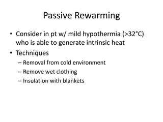 Hypothermia and cold injuries | PPTX