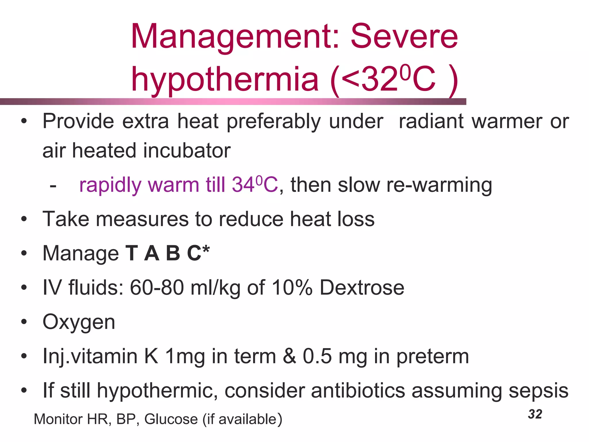 Hypothermia in newborn | PPSX