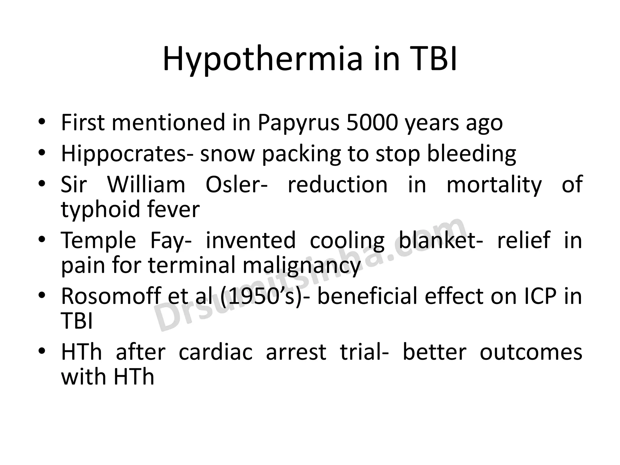 Hypothermia in tbi for neuroprotection | PPT