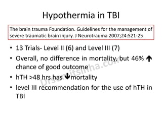 Hypothermia in tbi for neuroprotection | PPTX