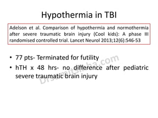 Hypothermia in tbi for neuroprotection | PPTX