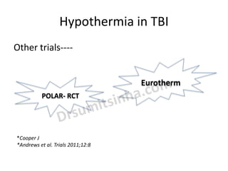 Hypothermia in tbi for neuroprotection | PPTX