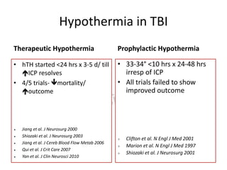 Hypothermia in tbi for neuroprotection | PPTX