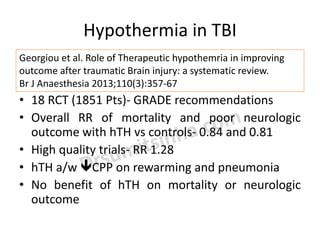 Hypothermia in tbi for neuroprotection | PPTX