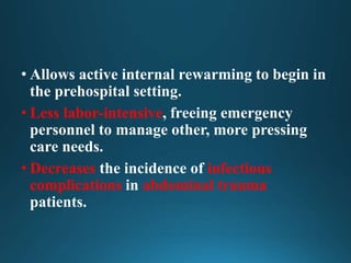 Hypothermia in Trauma Victims:- complication and its prevention | PPTX